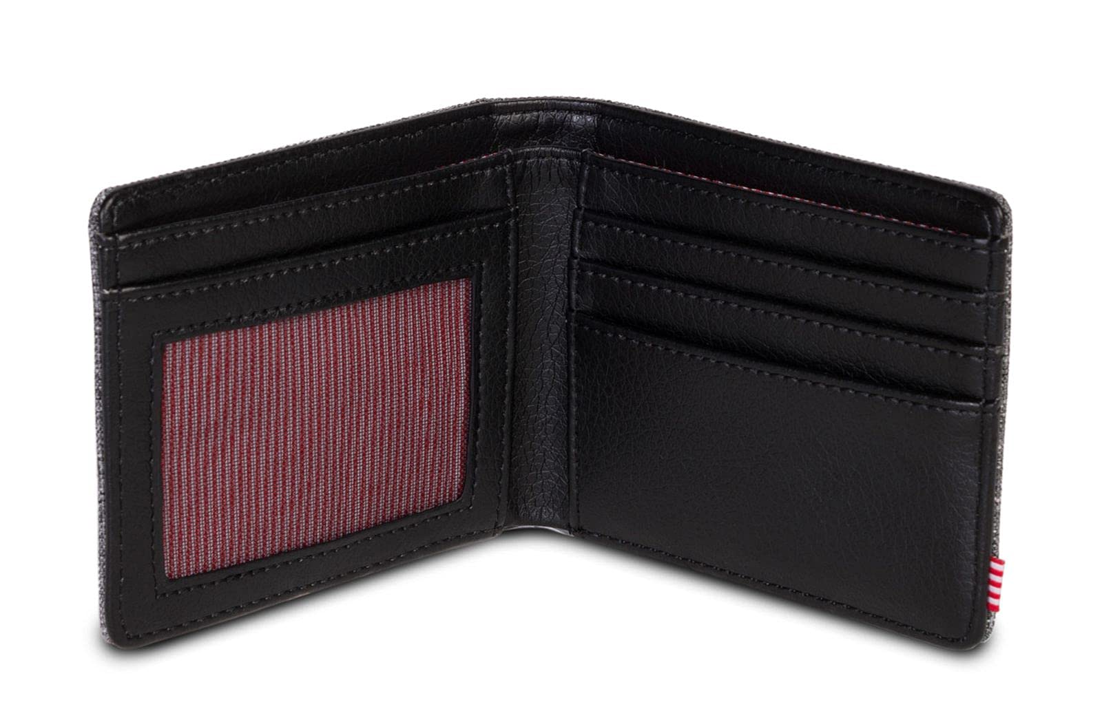 Herschel unisex adult Hank Rfid Bi Fold Wallet, Raven Crosshatch/black Synthetic Leather, One Size US