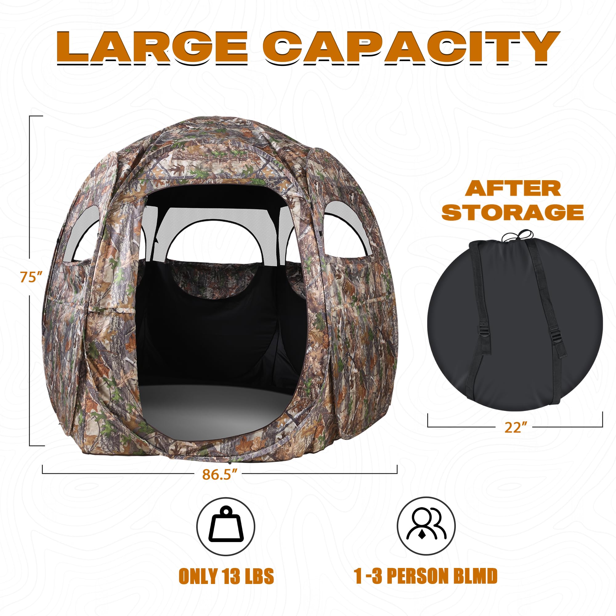 HUNT MONSTER Hunting Blinds and Silent Hunting Clothes for Men Fleece Lining, Safety Strap Compatible