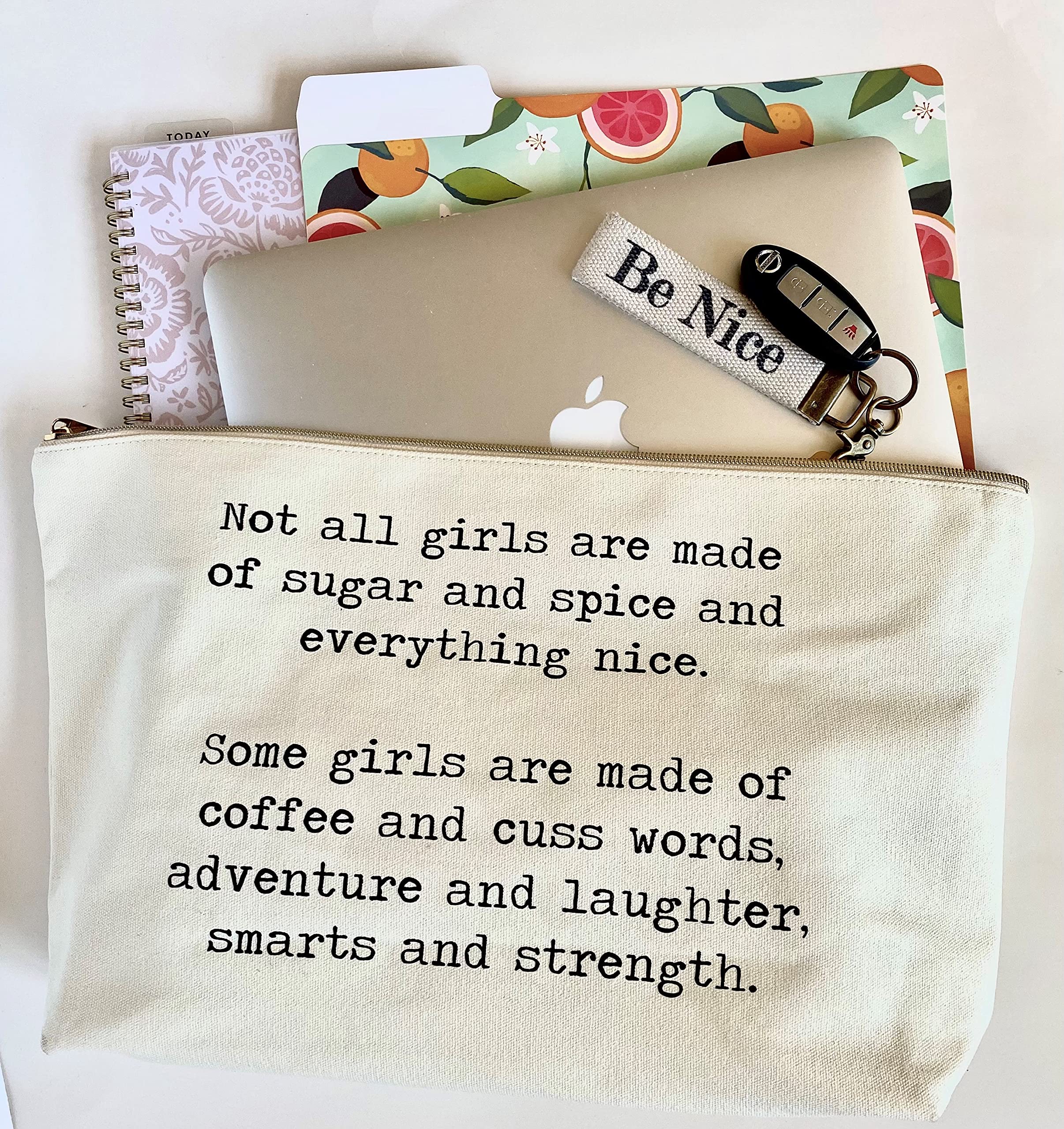 Jules Products Wristlet Key Chain Fob Be Nice