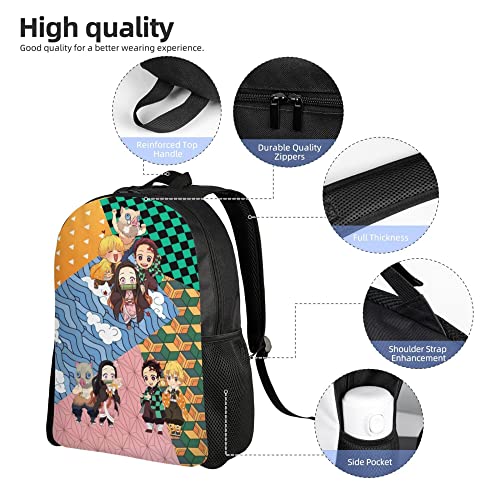 Kugahus Anime Backpacks Set,Cartoon Laptop Backpacks Teens Backpack Travel Bags Pencil Case Lunch Box (Cute)