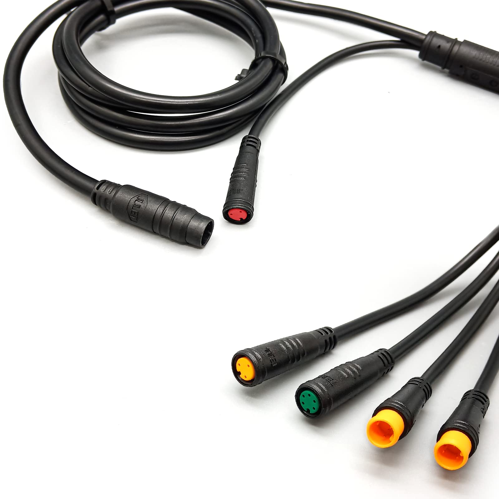 HUDAMZKY Electric Bike 1T4 1T5 Waterproof Cable Controller Light Ebrake Throttle Display E-Bike Cable Conversion Accessories(1T5)