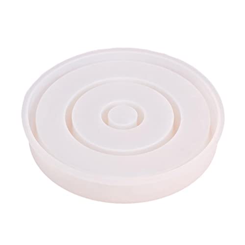 Round Candlestick Silicone Mold Gypsum Plaster Mold Lipstick Holder Tray Mold for DIY Jewelry Organizer Home Craft Decor
