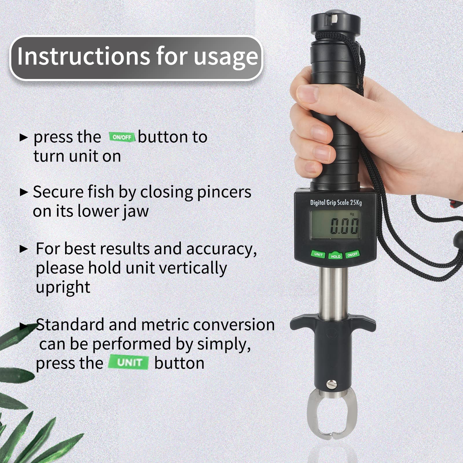 MAVRICMANN Fish Scale, Fish Gripper with Digital Scale, Waterproof Fish Lip Gripper with Measuring Tape, Fishing Gifts for Men
