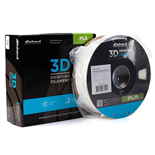 INLAND Micro Center PLA 3D Printer Filament 1.75mm - 2 Pack, Black & White, Dimensional Accuracy +/- 0.03mm - 2kg Cardboard Spools (4.4 lbs) β Fits FDM/FFF Printers β Clog Free Filaments