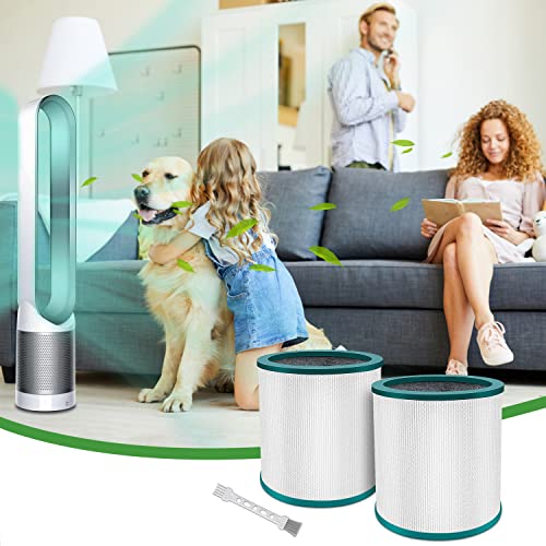 NXBHG TP01 TP02 Replacement Filter 2 Pack Compatible with Dyson Pure Cool Link TP01, TP02, TP03, BP01, AM11 Tower, NXBHG 360° True Filter, Compare to Part # 968126-03