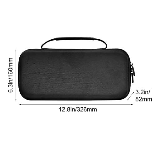 Lurdarin Steam Deck Compatible Carrying Case | EVA Hard Travel Protective Case for Game Console | Extra Pockets for Accessories and Games | Recessed Space