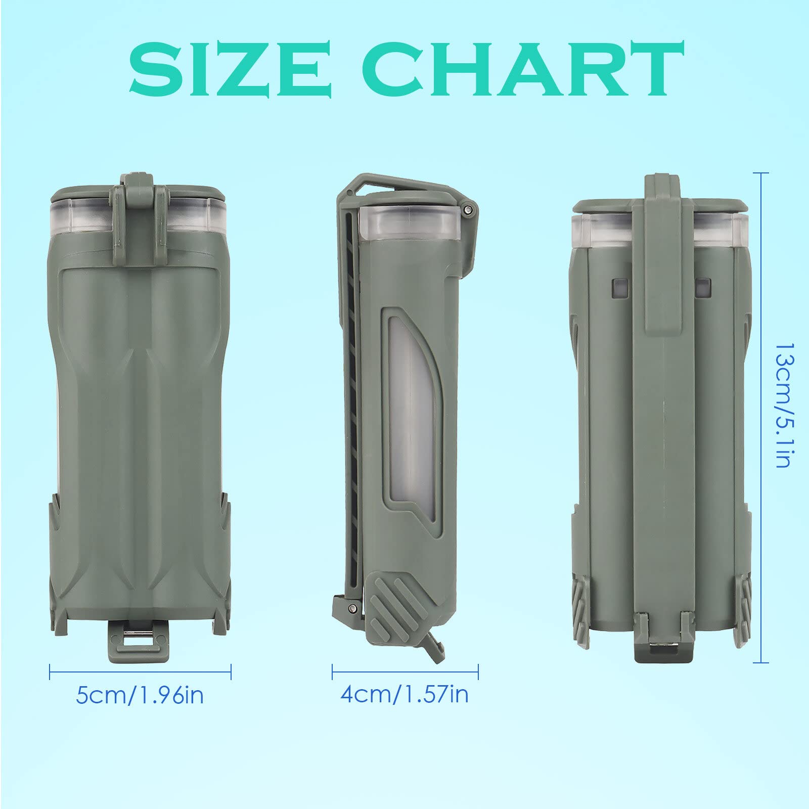 Petyoung Battery Storage Box 2-Hole Waterproof Battery Case for 18650/AA/AAA/CR123 Batteries Easy to Install (Green,)