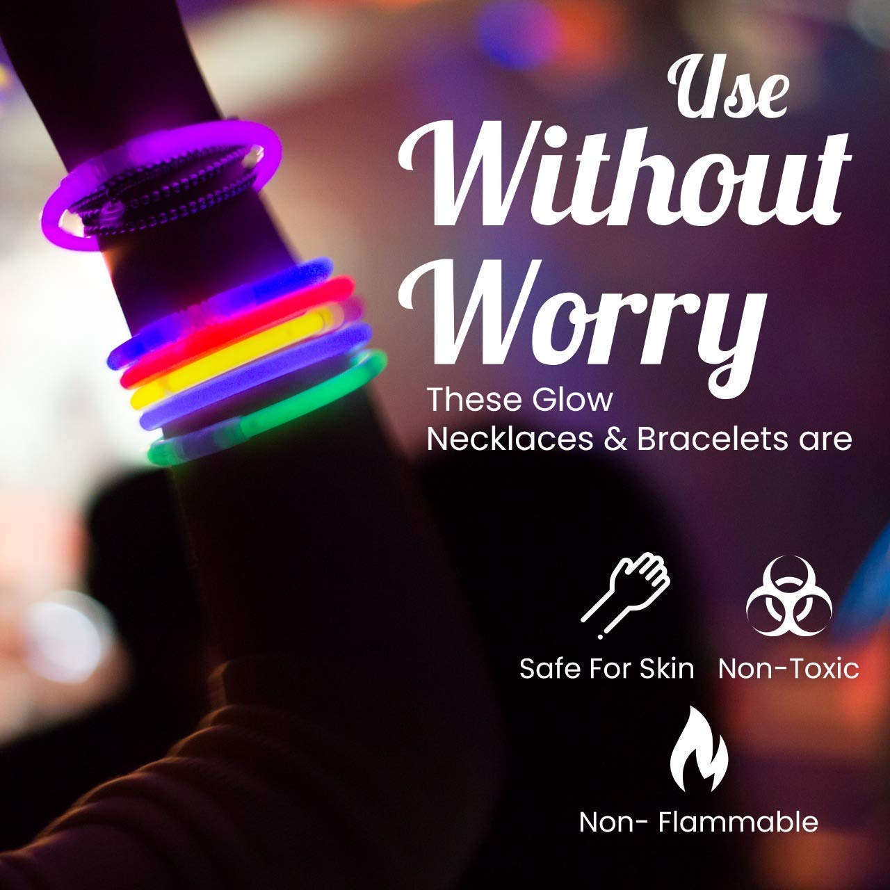 HSGUS 100 Pack Glow Sticks