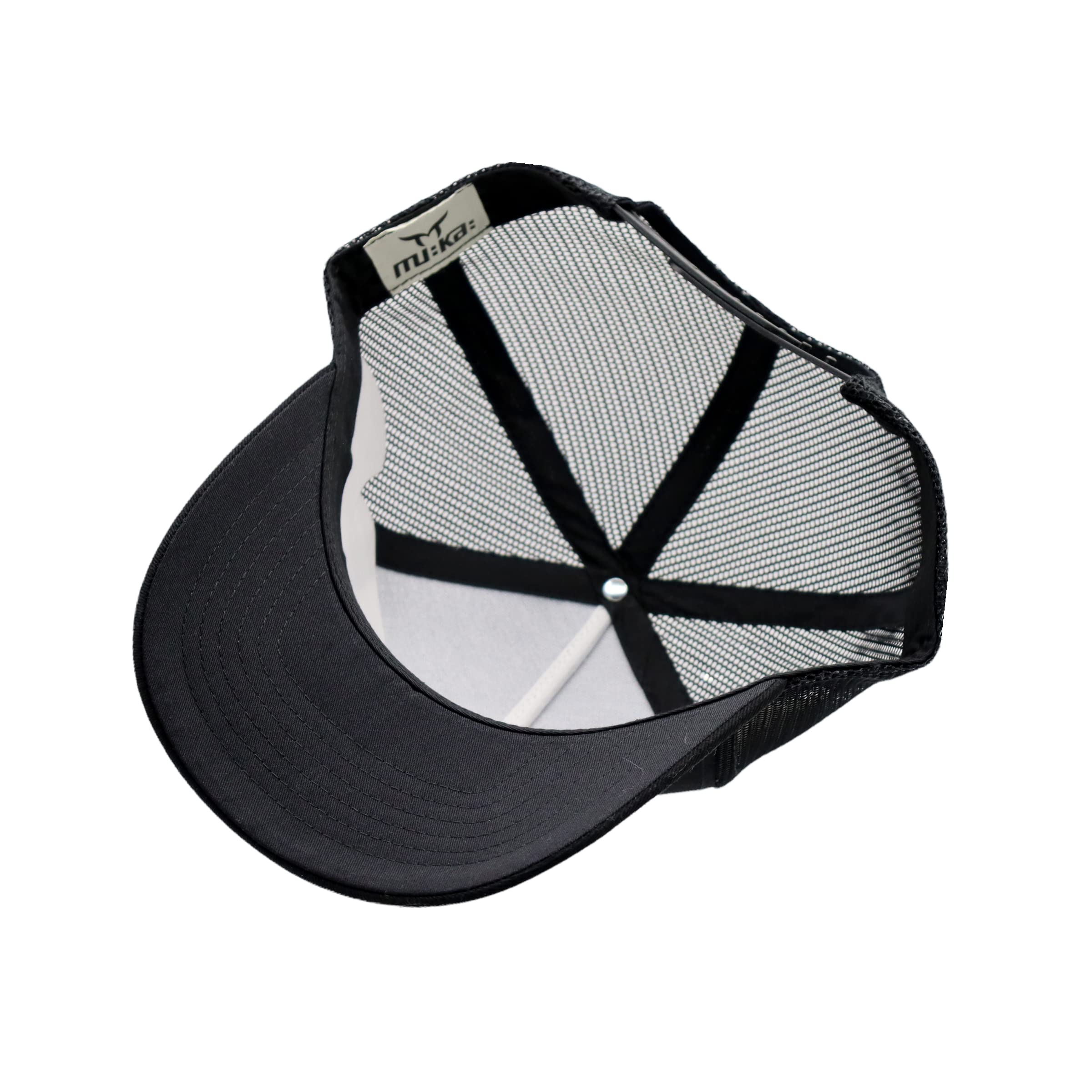 Muka Trucker Hats Women Men Streetwear Graphic Hats Smiley Face Trucker Hat Mesh Back Baseball Cap Adjustable Snapback Hat (Goat (Peach))