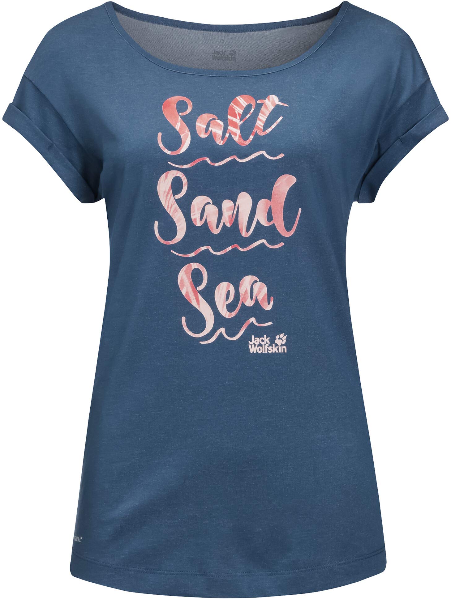 Jack Wolfskin Womens Salt Sand Sea T W, Ocean Wave, S