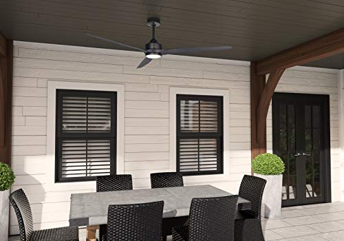 Hunter Fan Company, 50728, 72 inch Park View Matte Black Indoor / Outdoor Ceiling Fan with LED Light Kit and Handheld Remote