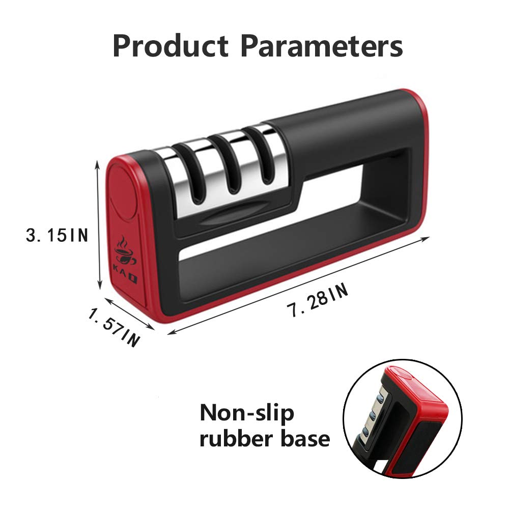 Knife Sharpener,3in1 Quickly Restore and Polish Blades, Safe and easy to use