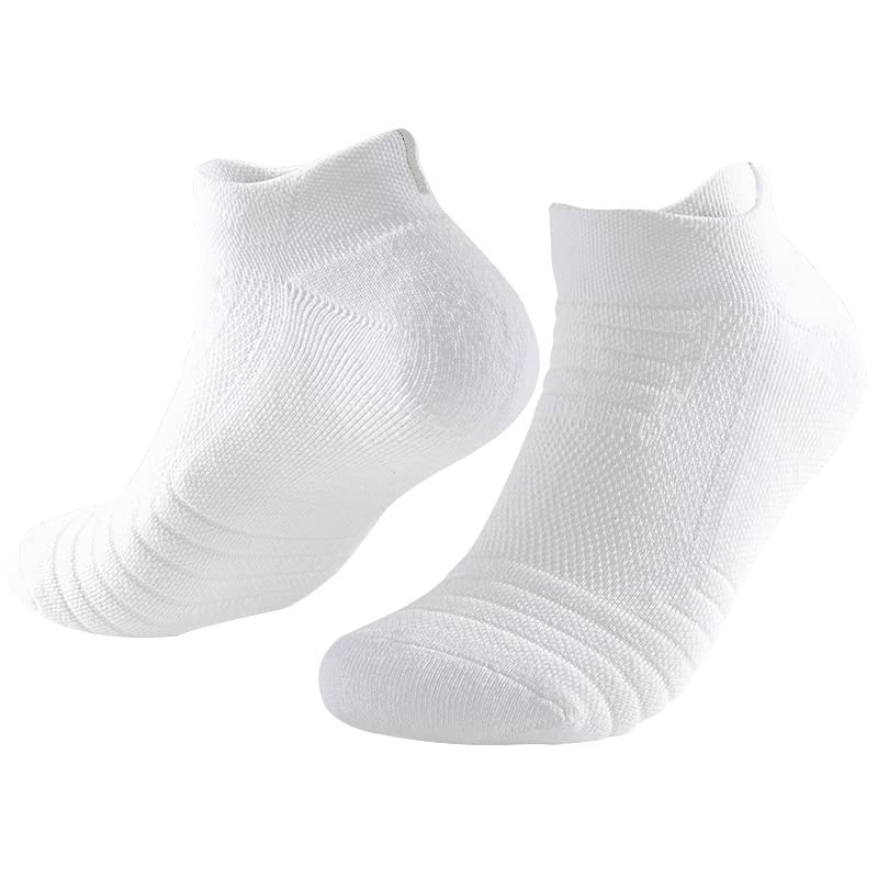 MAGIARTE High Performance Cushioned Compression Athletic Socks, Low Cut Ankle Length Unisex Sports Socks 3 Pack for Men and Women (Unisex #04-M)