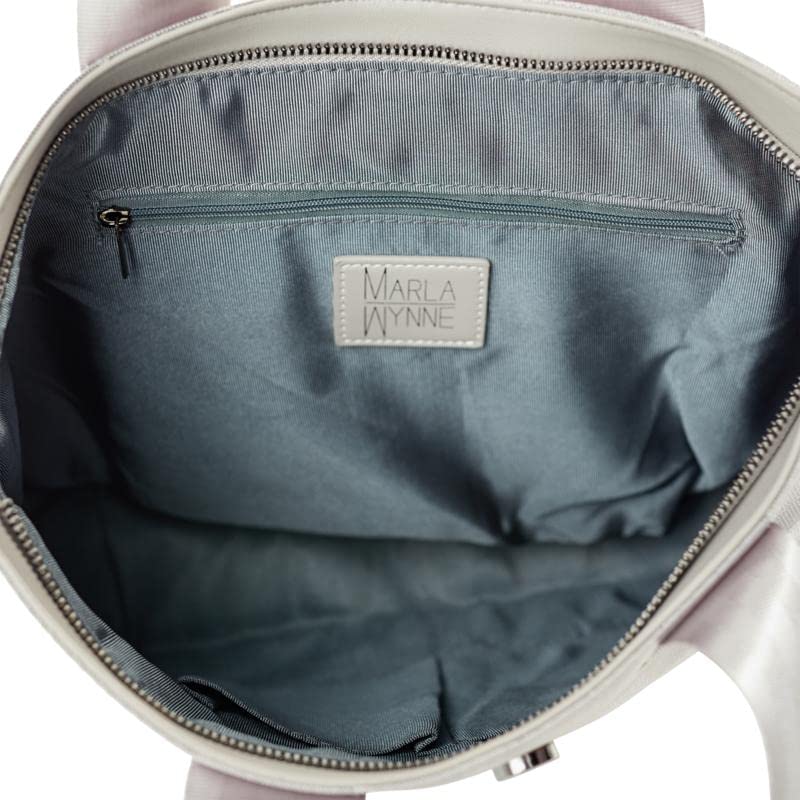 Marla Wynne Woven Webbing Front Ring Tote - Silver