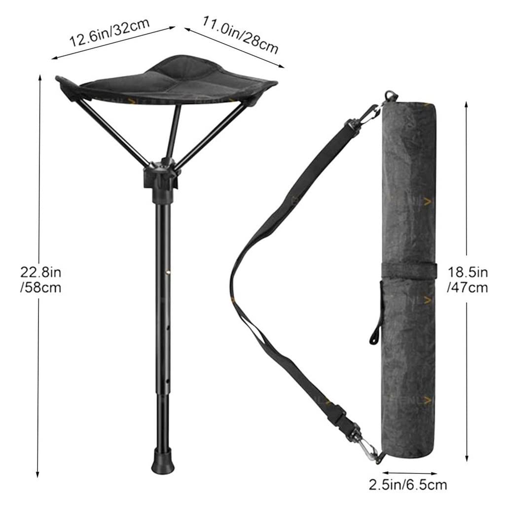 LMMDDP Seat Stick Adjustable Seat Folding Stool Folding Stick Chair Portable Queuing Artifact Carry-on Seat Fishing Telescopic