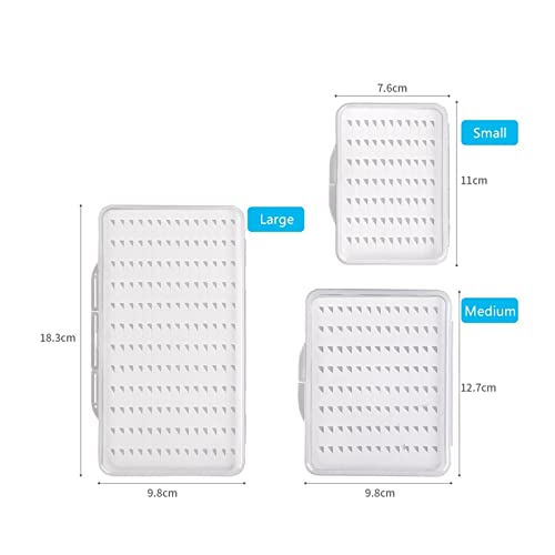 MEFESE Fly Hook Box Fly Fishing Hook Box with Foam Waterproof Durable Fishing Gear Transparent S M L Size Fishing Tackle Box