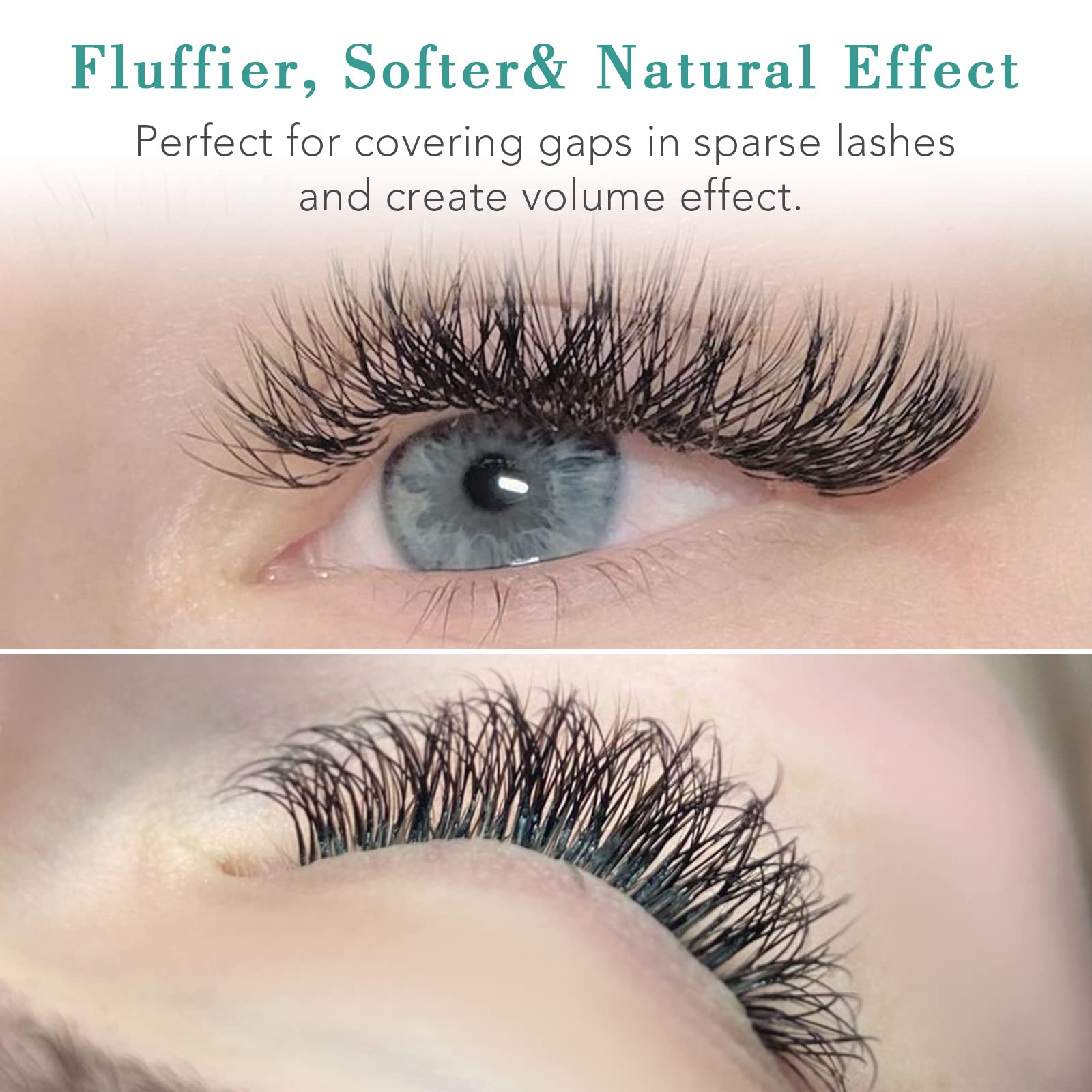 OBEYA Y Lashes Extensions 2D Premade Fans Eyelash Extensions Weave YY Shaped Tips Volume Lash Extensions, Quick Easy Application, Full Fluffy Volume Look, Long Lasting D Curl 0.07mm 8-14mm Mix Tray