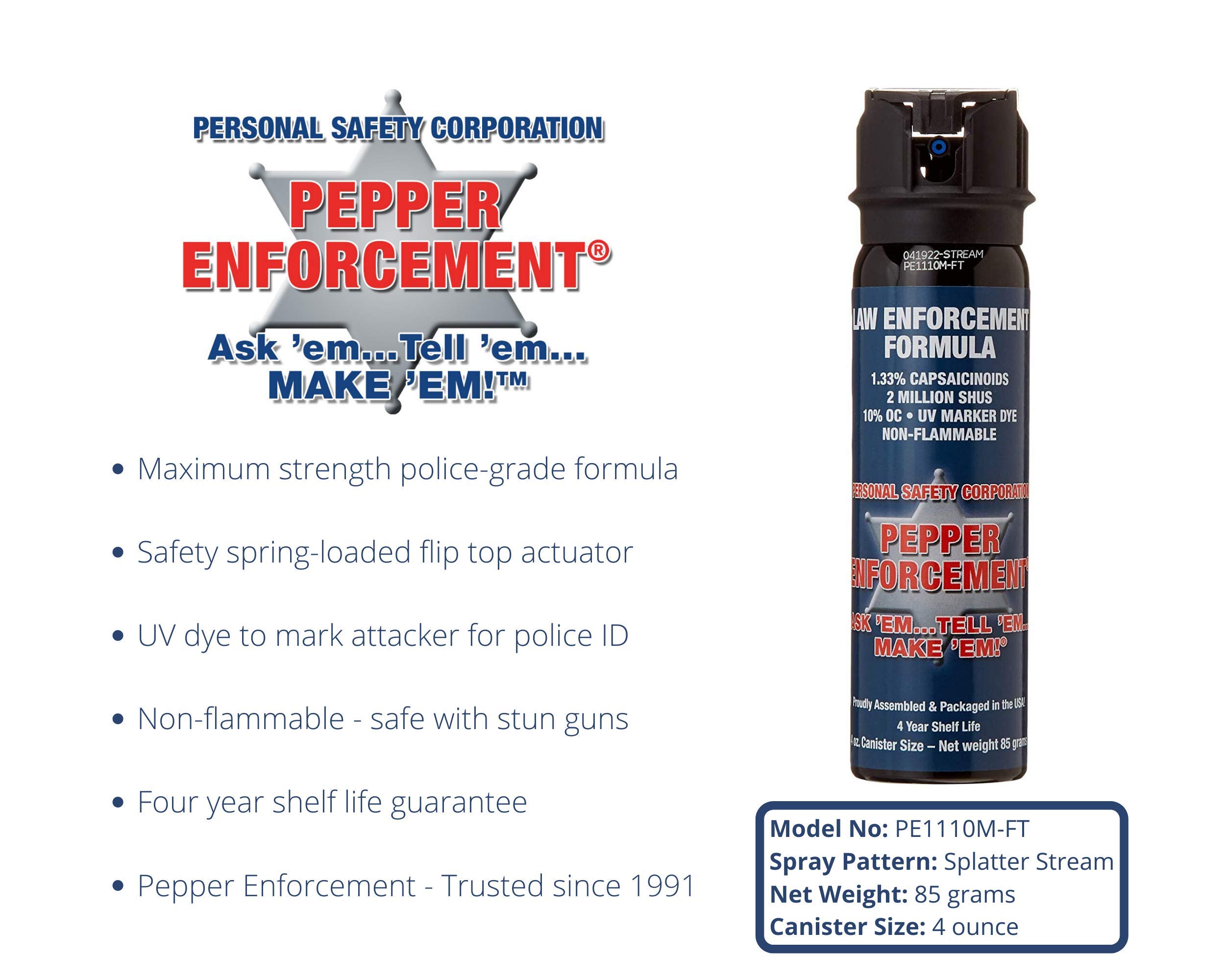 Guard Alaska 9 oz. Bear Spray Deterrent with Belt Clip Holster and Pepper Enforcement 4 oz. Pepper Spray Maximum Strength 10% OC - Powerful Protection, Self Defense, Hiking, Camping, Outdoors