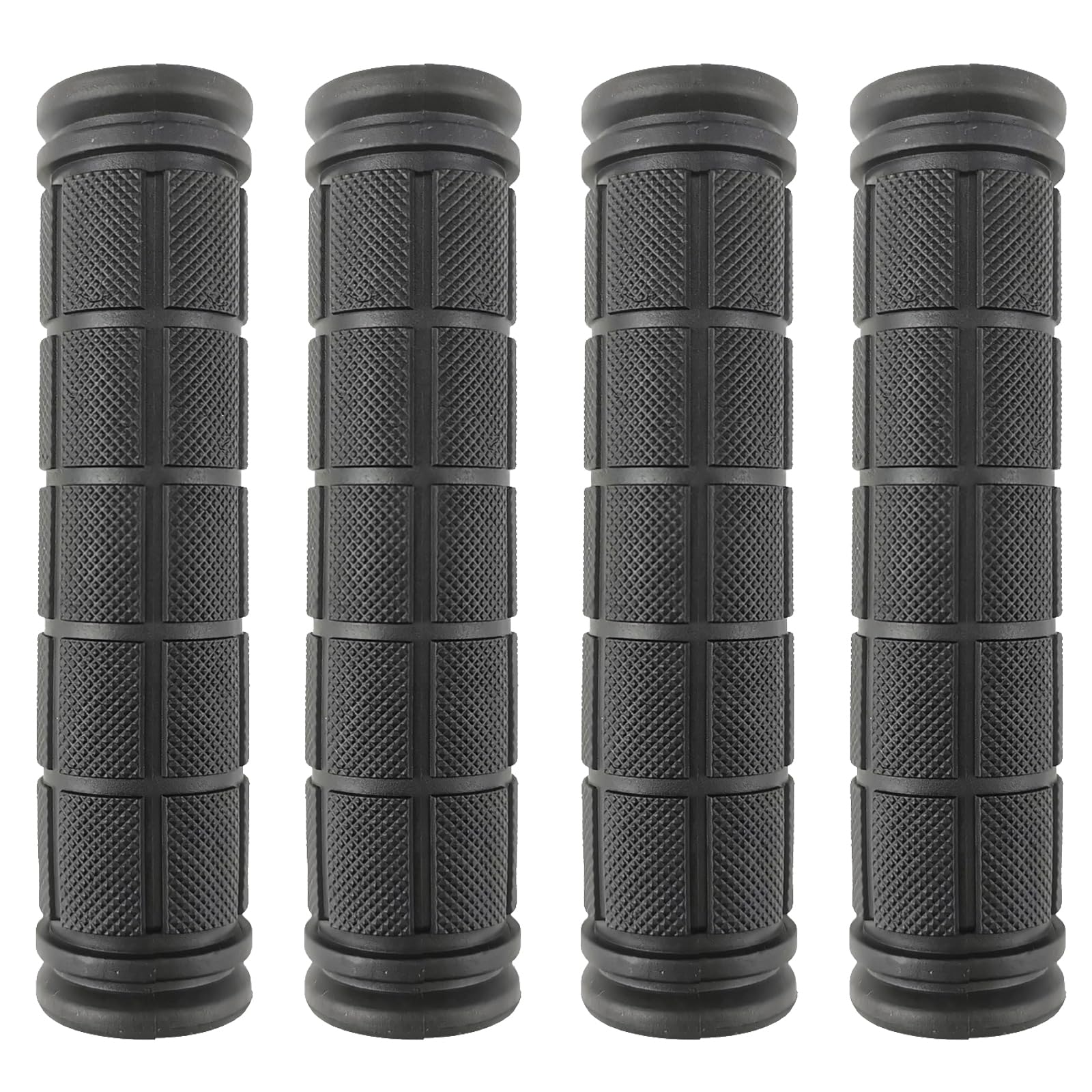 Kasteco 2 Pairs Bicycle Handle Bar Grips Mushroom Grips for BMX/MTB/Road Mountain Bikes, Black