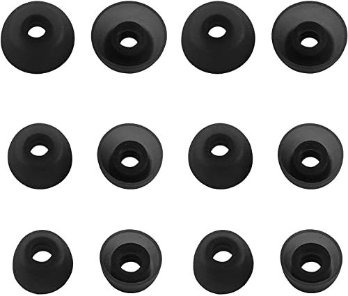 Rqker Ear Tips Compatible with Jabra Elite 7 Pro Elite 7 Active Earbuds, 6 Pairs S/M/L Sizes Soft Silicone Ear Tips Earbud Covers Eartips Compatible with Jabra Elite 7 Pro Elite 7 Active, SML, Gray