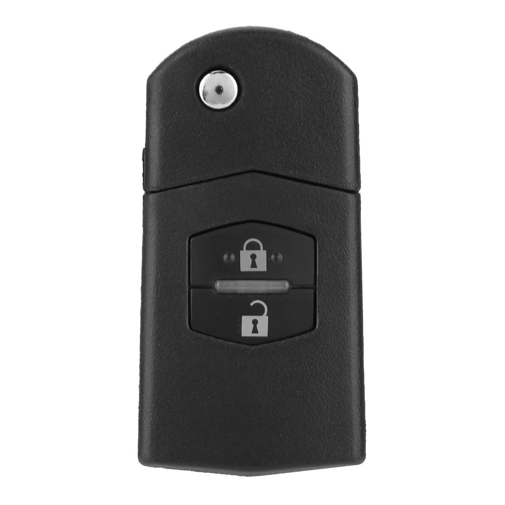 Key Fob Case for Mazda 2 3 5 6 RX8 MX5 2B, Flip 2 Button Key Fob Case Shell Cover Keyless Entry Remote Case Fit for Mazda 2 3 5 6 RX8 MX5 2B