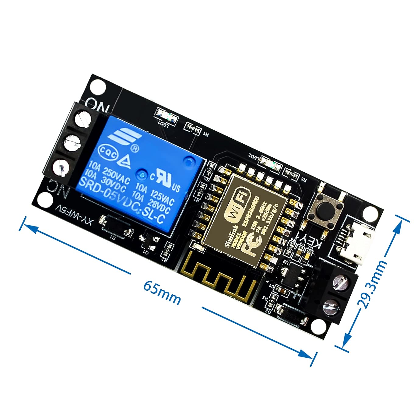 Printer Accesstories 1 pcs Sinilink WiFi Mobile Phone Remote Control Relay Module DC5V Smart Home Phone APP ESP-12F XY-WF5V - (Color: ESP-12F)