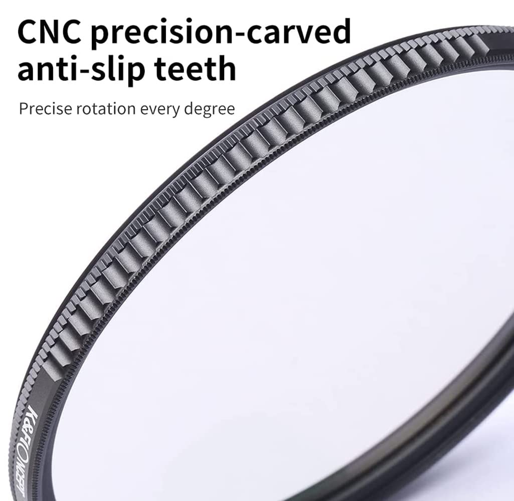 K&F Concept 77mm Polarizer Filter, CPL Polarizing Filter, Reduce Glare/Better Contrast/Waterproof, for Camera Lens