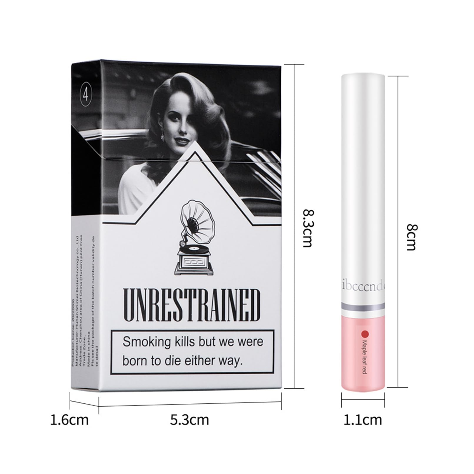 Lana Del Rey Glossy Lip Tint Set With 4 Cigarette-Shaped Lipsticks - Long Lasting, Waterproof, Matte Lip Color