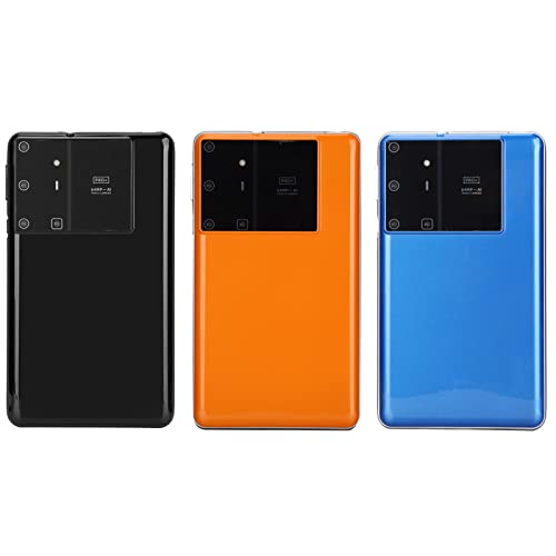 PUSOKEI 7Inch Tablet,Dual Camera,1280x800 HD Display,2GB RAM 32GB ROM,2.4G 5G Dual Band,Support 128GB,WiFi,Computer Tablets for Kids(Orange)