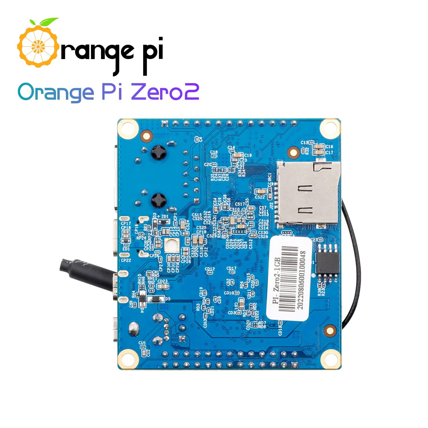Orange Pi Zero 2 1GB DDR3 Allwinner H616 Quad Core 64 Bit with 2MB SPI Flash, Support WiFi and BT5.0,Gigabit Ethernet, Open Source Single Board Computer Run Android,Ubuntu,Debian(Zero2)
