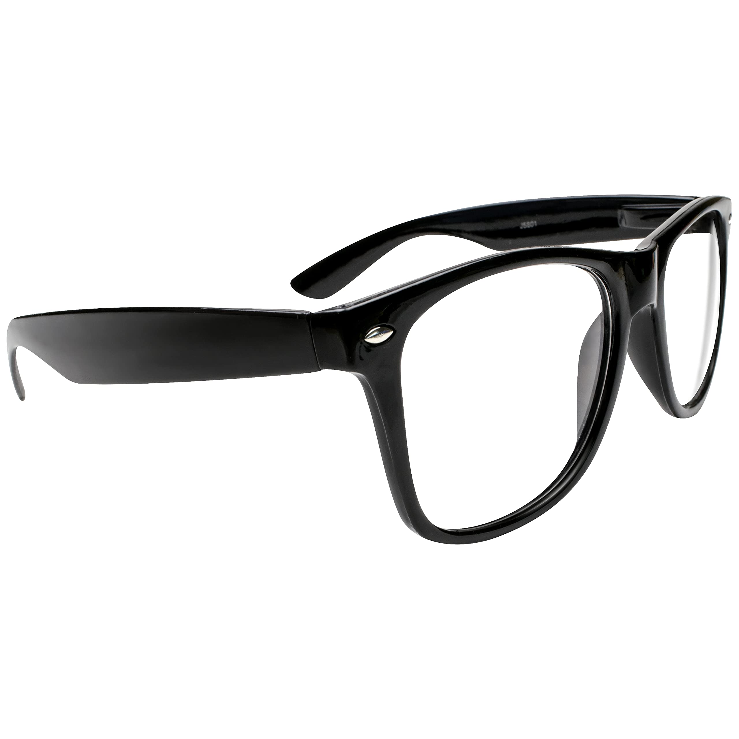 Kangaroo Black Superhero Nerd Glasses β Black Frame Fake Nerd Glasses for Men and Women β Non-Prescription, Non-Polarized Clear Lens Prop Glasses β Costume Glasses for Halloween or Cosplay