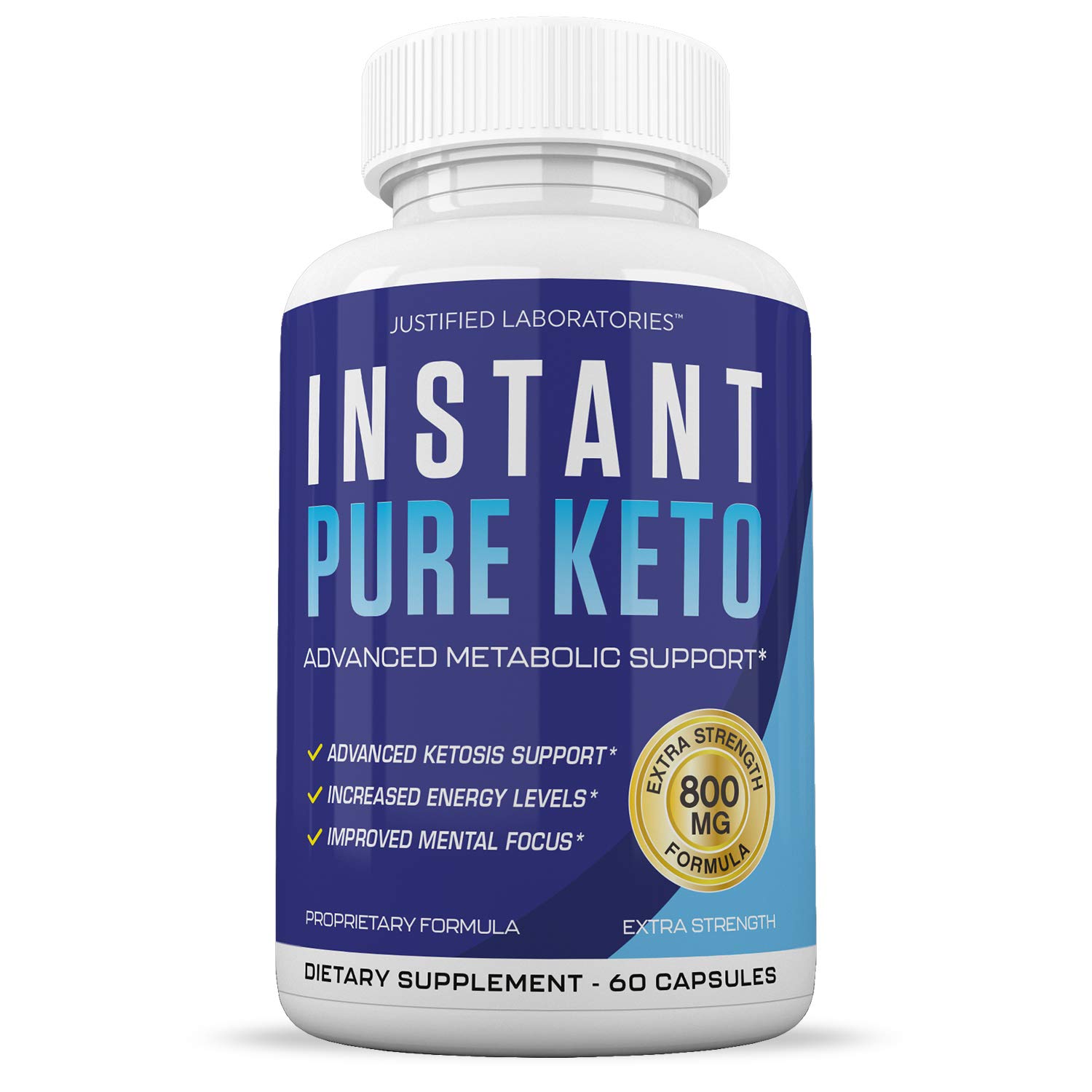 Instant Pure Keto Pills Advanced BHB Boost Ketogenic Supplement Exogenous Ketones Ketosis for Men Women 60 Capsules 2 Bottle