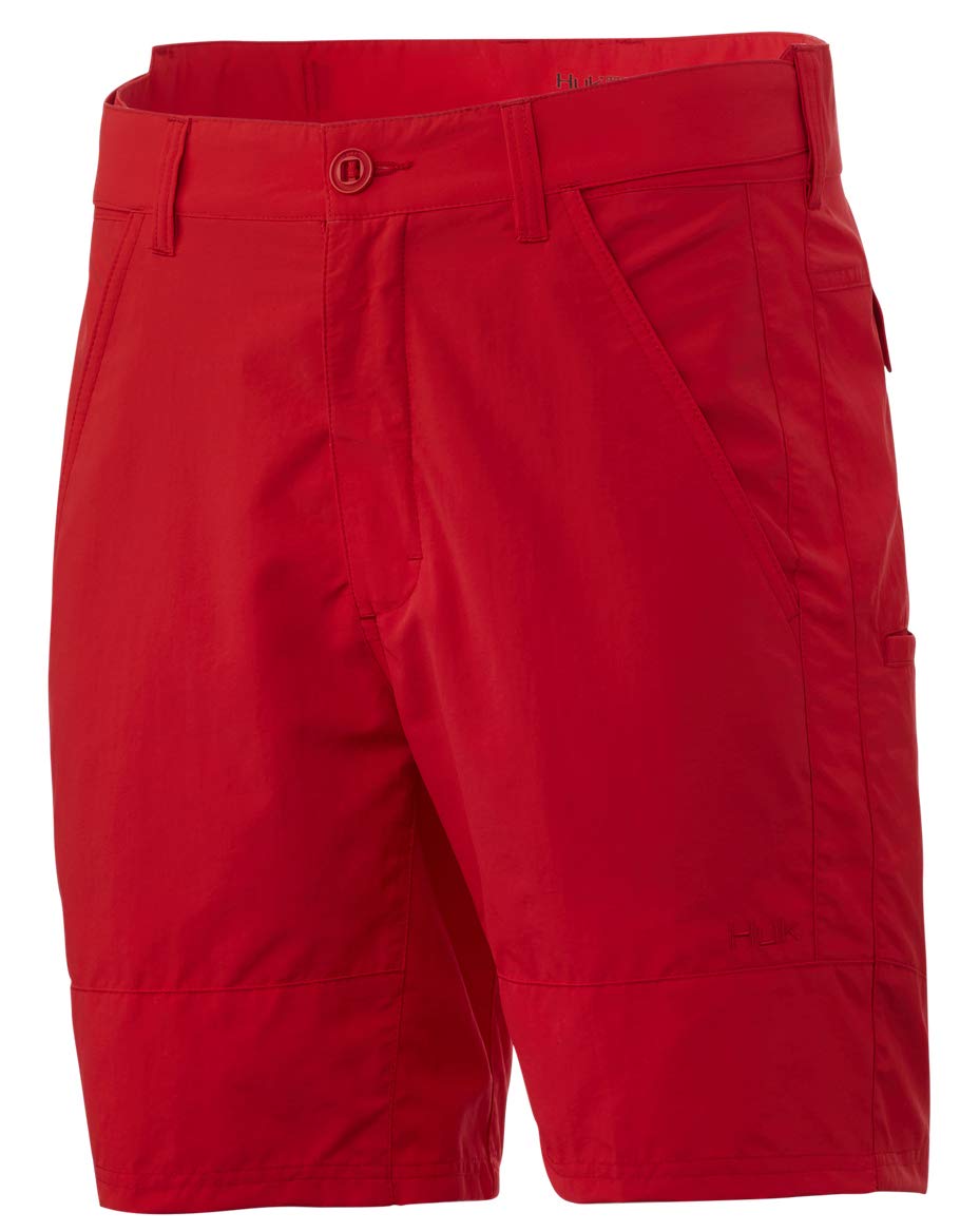 Huk Men's Standard Rogue 18" Quick-Drying Performance Fishing Shorts, Red, 3X-Large