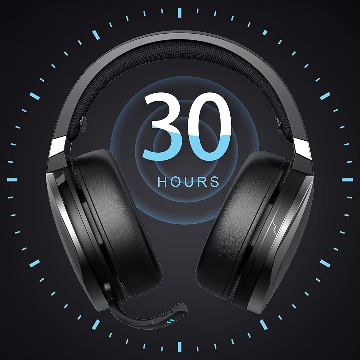 KOFIRE UG-06 Wireless Gaming Headset for PS4 PS5 PC, 30H Playtime, Low Latency, Noise Cancelling Over Ear Bluetooth Gaming Headphones with Dual Mic, 3D Surround Sound, RGB Lighting