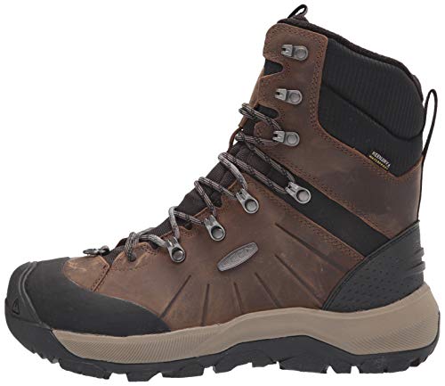 KEEN Men's Revel 4 High Polar Insulated Waterproof Snow Boot, Canteen/Black, 8.5