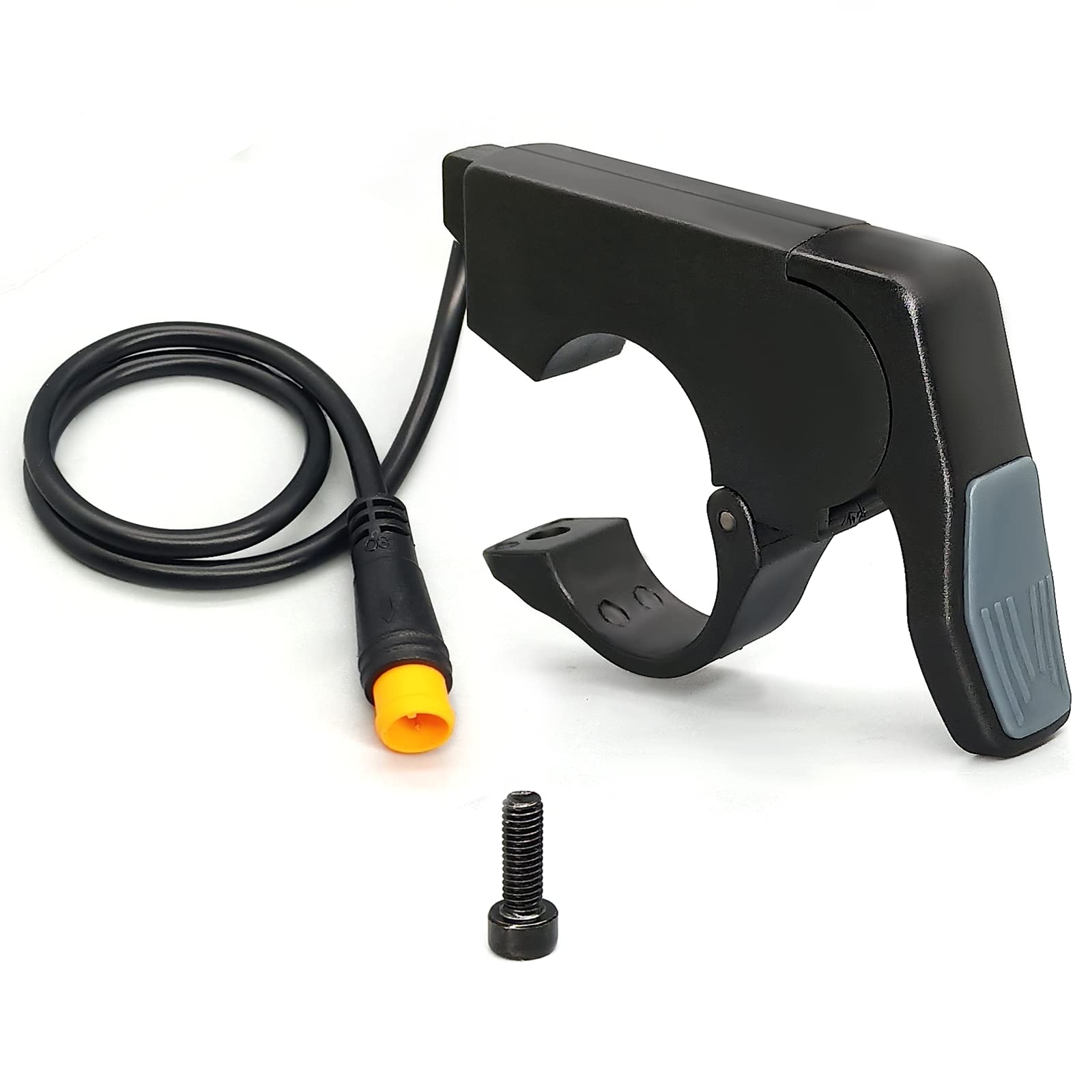HUDAMZKY Ebike Quick Installation Thumb Throttle Compatible Left/Right Hand 36V/48V 60V/72V Electric Scooter Motor Throttle for Electric Bike Accessories(Waterproof Plug)