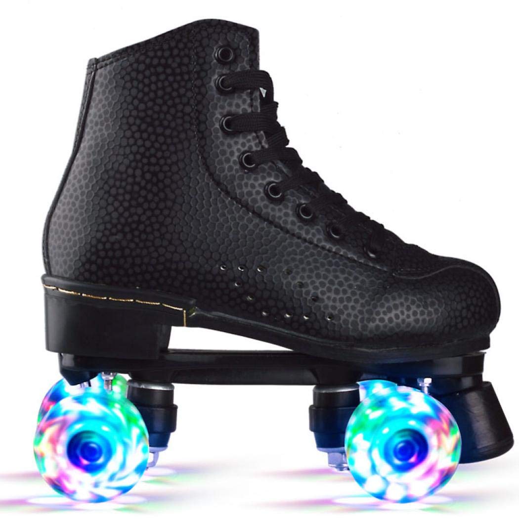 jessie Roller Skates for Women, PU Leather Double Row Roller Skates, Classic Roller Skates with Shoes Bags