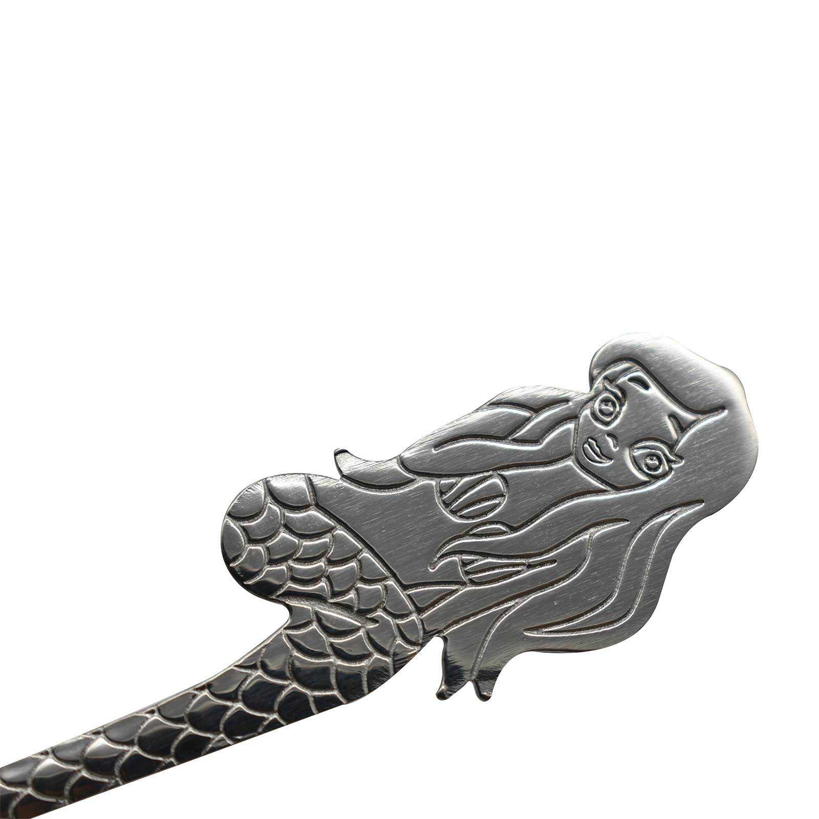Maydahui 4PCS Mermaid Spoon 18/10(304)Stainless Steel Fish Coffee Milkshake Spoons Tableware Kitchen Tools Design for Dessert Drink Tea Ice Cream Soup