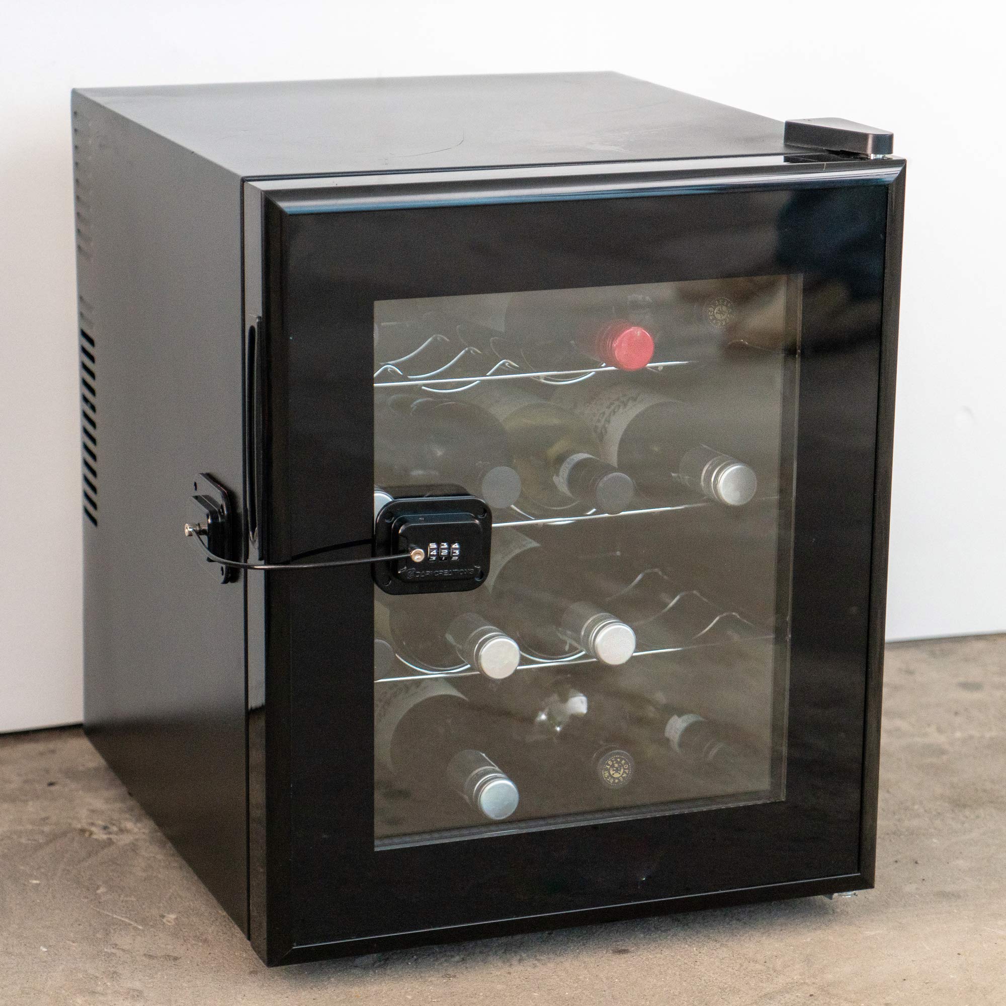 Keyless Refrigerator Lock - Heavy Duty Combination Fridge Lock, Easy to Install and Use (Black)