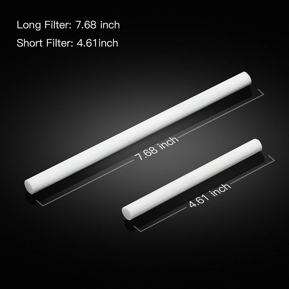JISULIFE Humidifier Cotton Filter Wicks, 6 Pack Cotton Filter Refill Sticks Wicks Replacement (Long: 195mm/7.68inch, Short: 117mm/4.61inch) for Personal Humidifiers