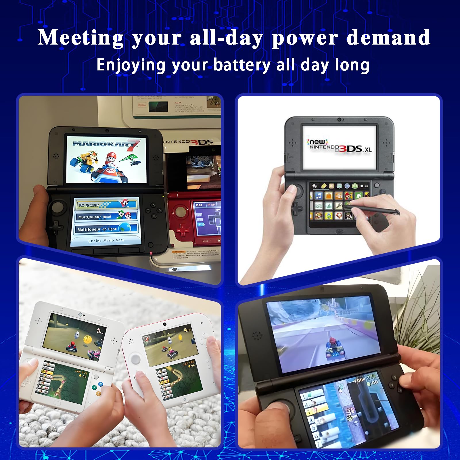 Pickle Power 3DS XL Battery, 2000mAh SPR-003 Battery Replacement for Nintendo New 3DS XL, 3DS XL, 3DS LL Console with Tool (Not for New 3DS)
