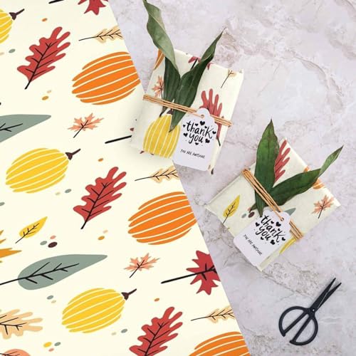 InterestPrint Happy Thanksgiving Day Gift Wrapping Paper Gift Paper for Birthday, Holiday, Graduation 1 Piece