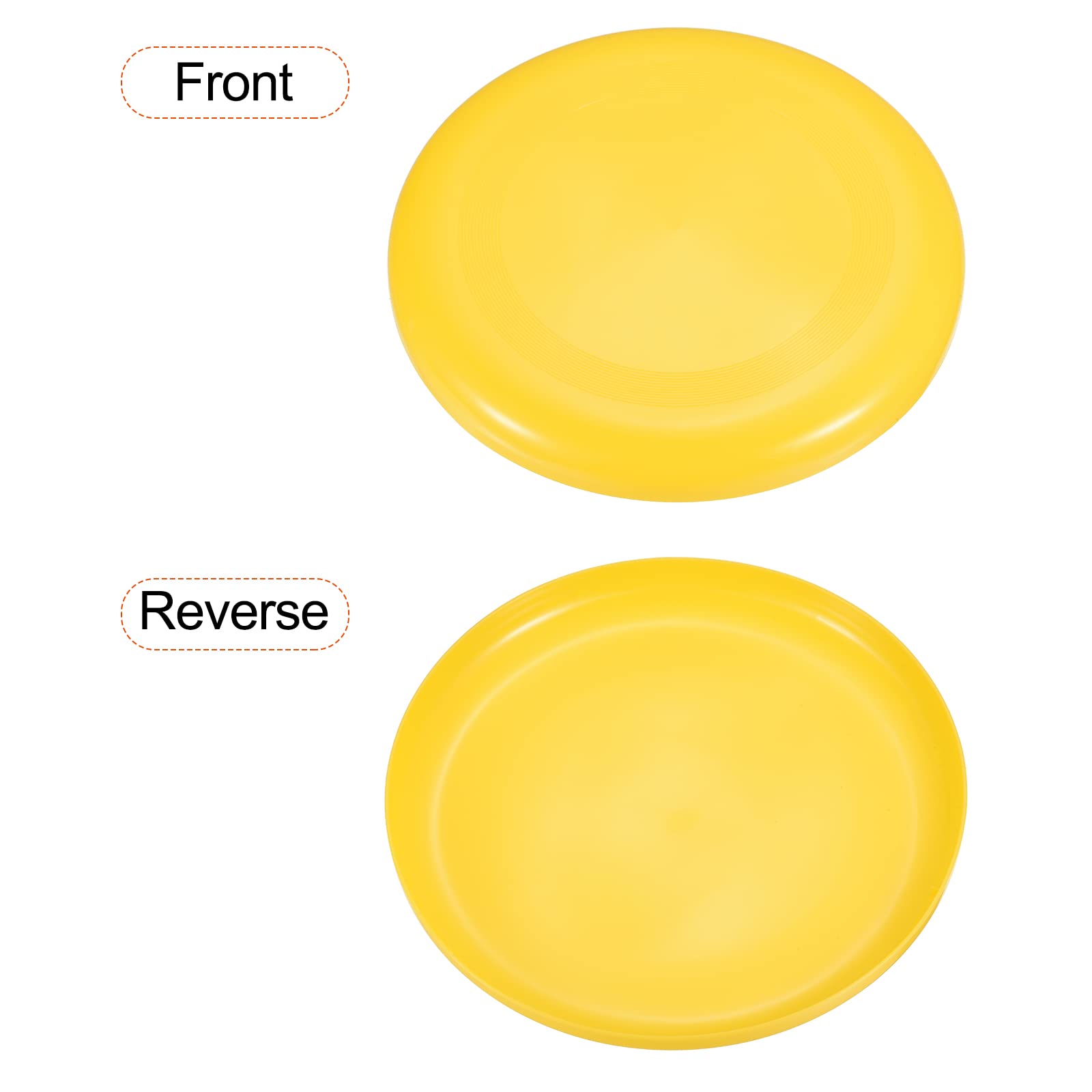 PATIKIL 9 Inch Flying Disc, 4 Pack 60g PP Flexible Throwing Disks Sporting Disc for Outdoor Beach Game Competition Golf Driver Training, Yellow/Blue
