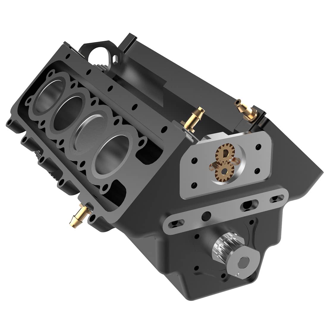MAYS 8 Cylinder Engine Kit Mini V8 Model, TOYAN HOWIN FS-V800 1/10 Four-Stroke Water-Cooled Nitro Model for RC Car Boat Physics Science DIY Toy Kids & Adults - Version, 12.34 x 3.2 x 12.73cm