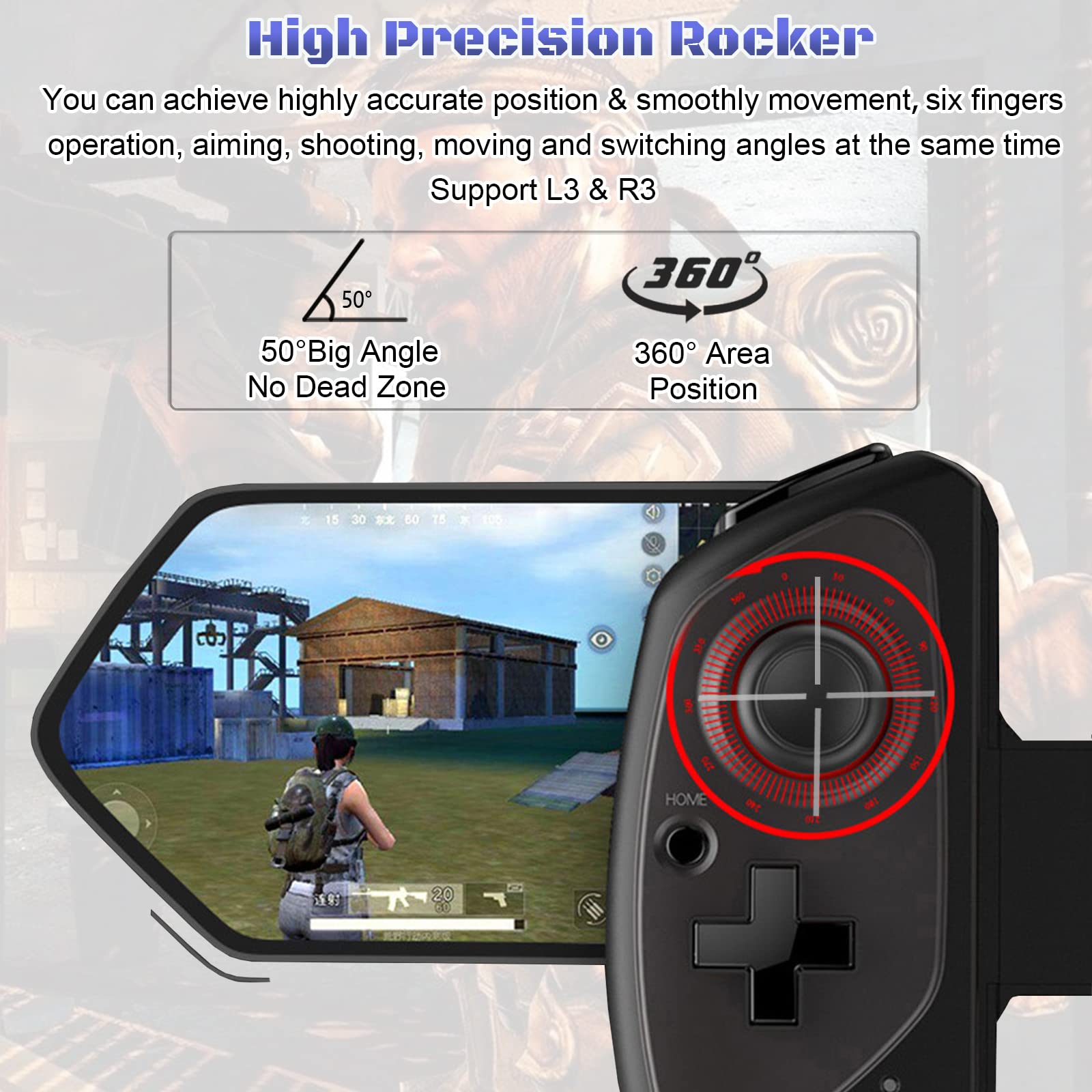 Megadream Wireless Mobile Game Controller Gamepad Joystick for iPad iOS iPhone 14/13/12, Android Samsung Tablet PC - 18+ Hour Battery Life - MFi Certified - Call of Duty - Apex Legends