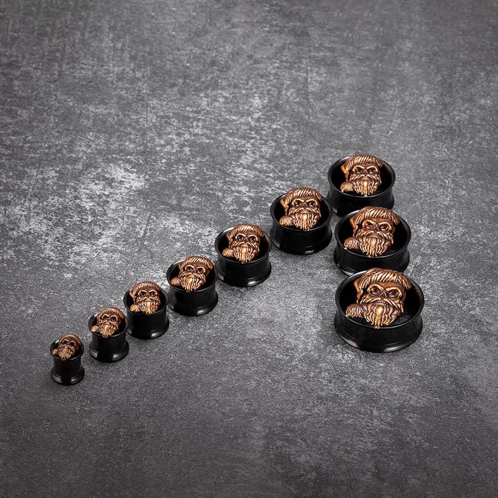 Merry Christmas Santa Claus Ear Gauges Piercing Double Flared Plugs and Tunnels, Elegant Ear Stretchers Earrings Expander.