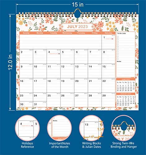 Kyweel Wall Calendar 2024-2025, January 2024-December 2024, 15" x 12", Highlight Holidays, Planning Calendar, Thick Paper