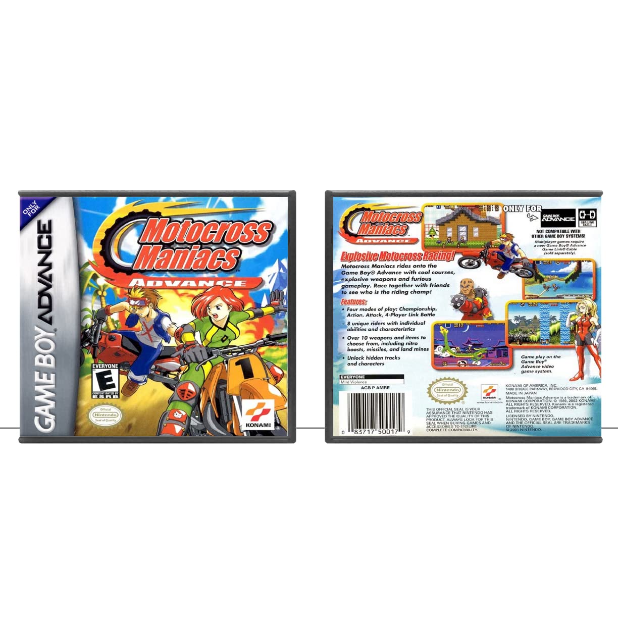 Motocross Maniacs Advance | (GBA) Game Boy Advance - Game Case Only - No Game