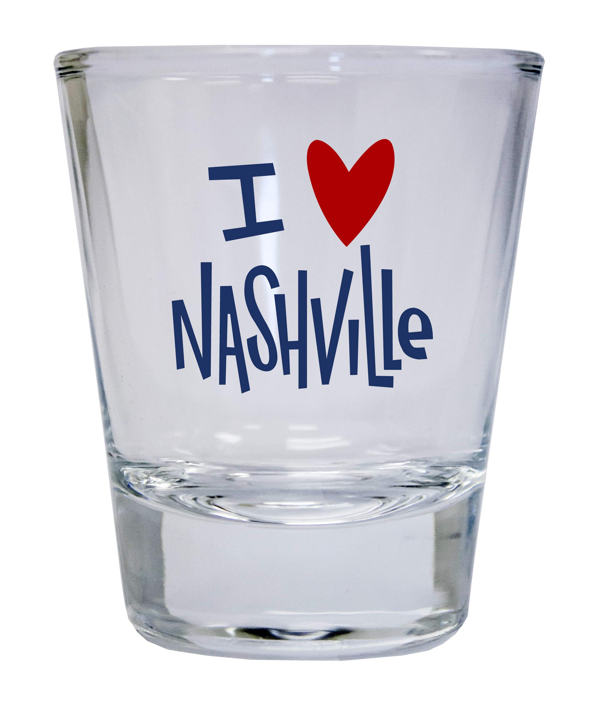 Nashville Tennessee Music City Trendy Souvenir Round Shot Glass