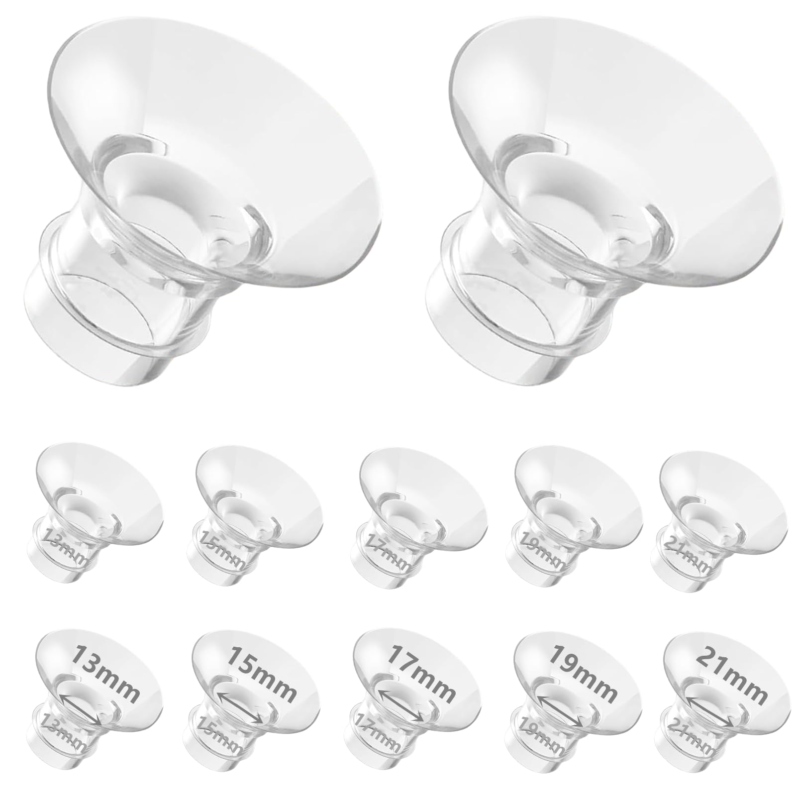 Mayyatt Flange Inserts 21mm Pump Parts, 2 Silicone Inserts Fit 24MM Flange S9 S10 S12 / s9 Pro s12 Pro Wearable Breast Pump Milk Collector Accessories Replacement